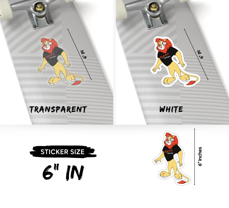 Daren the Lion DARE Program Mascot Kiss-Cut Sticker – Dryp Factory